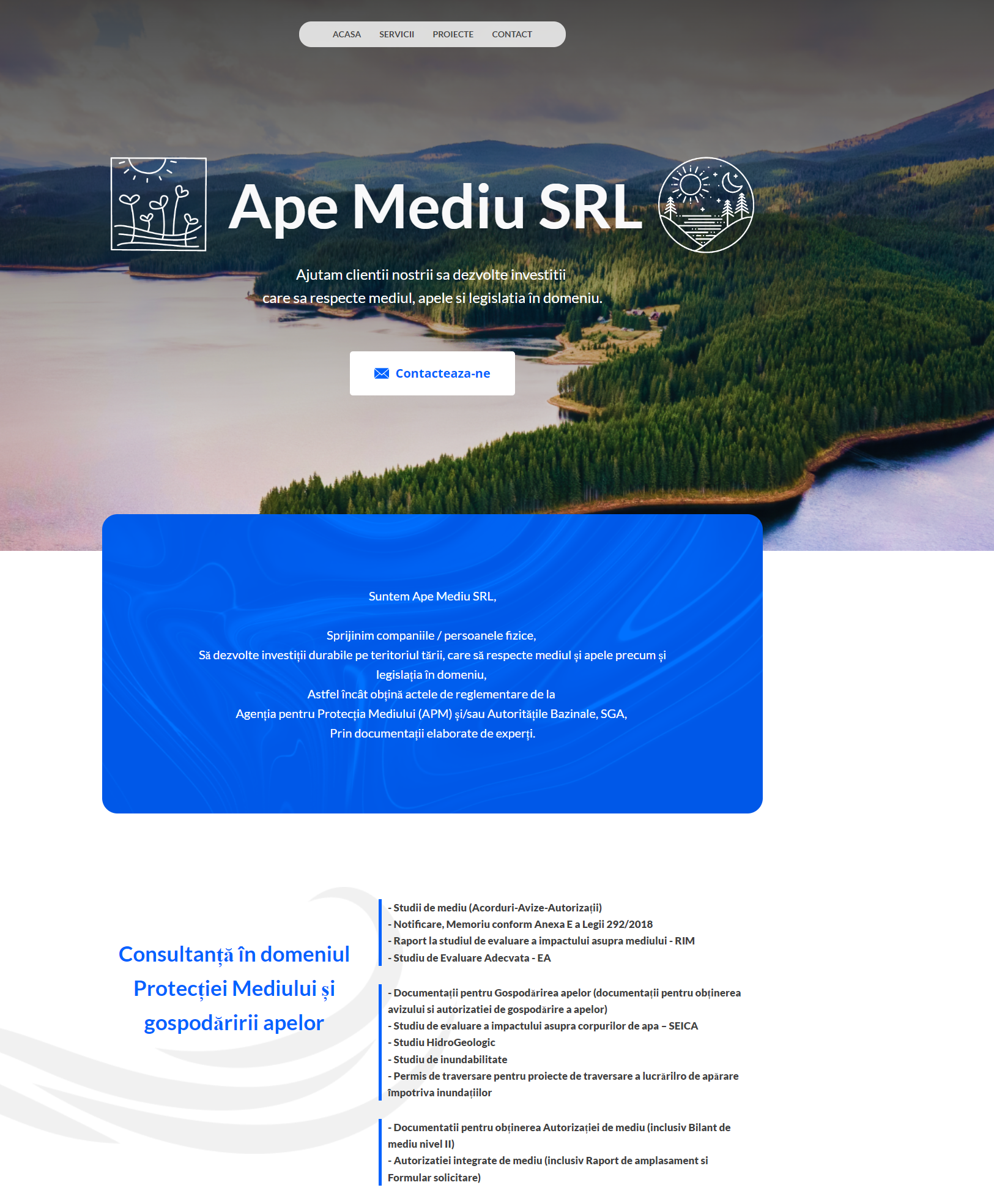 Avize - Autorizatii de mediu si de gospodarire a aplor, Studii, Consultanta